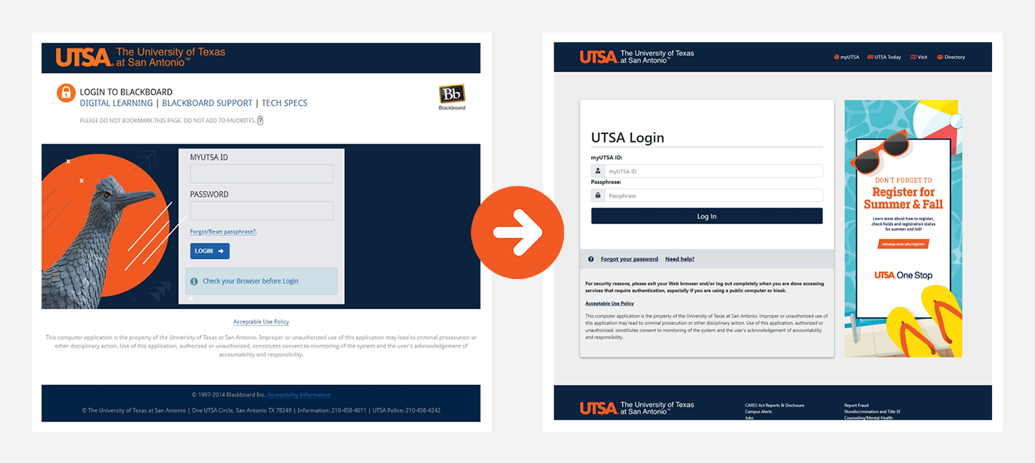 An Improved Blackboard Login Experience – Digital Learning | UT San Antonio
